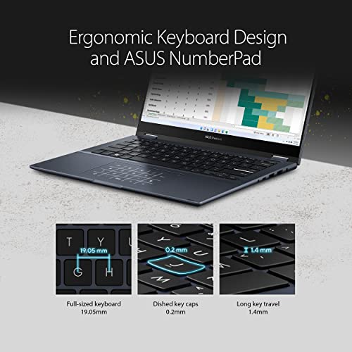 ASUS Vivobook S 14 Flip 14” WUXGA 16:10 Touch, AMD Ryzen 5 5600H CPU, 16GB RAM, 512GB SSD, NumberPad, Fingerprint Sensor, Stylus Supported, Windows 11 Home, Quiet Blue, TN3402QA-DB56T