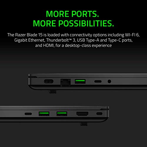 Razer Blade 15 Base Gaming Laptop 2020: Intel Core i7-10750H 6 Core, NVIDIA GeForce RTX 2070 Max-Q, 15.6" FHD 1080p 144Hz, 16GB RAM, 512GB SSD, CNC Aluminum, Chroma RGB Lighting, Thunderbolt 3, Black