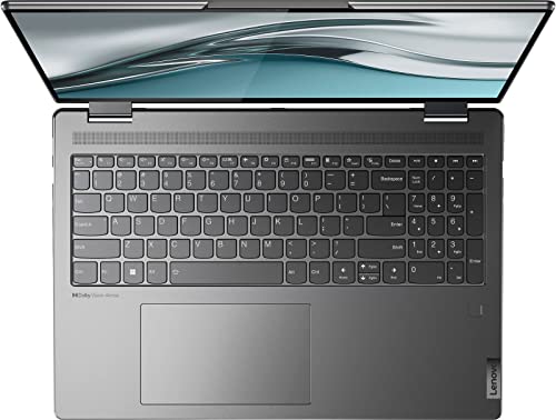Lenovo Yoga 7i 16 2-in-1 Laptop 16" 2.5K IPS Touchscreen (400 nits, 100% sRGB, TÜV Low Blue Light) 12th Gen Intel 12-Core i5-1240P 8GB RAM 512GB SSD Backlit Fingerprint Thunderbolt Win11 Grey + Pen