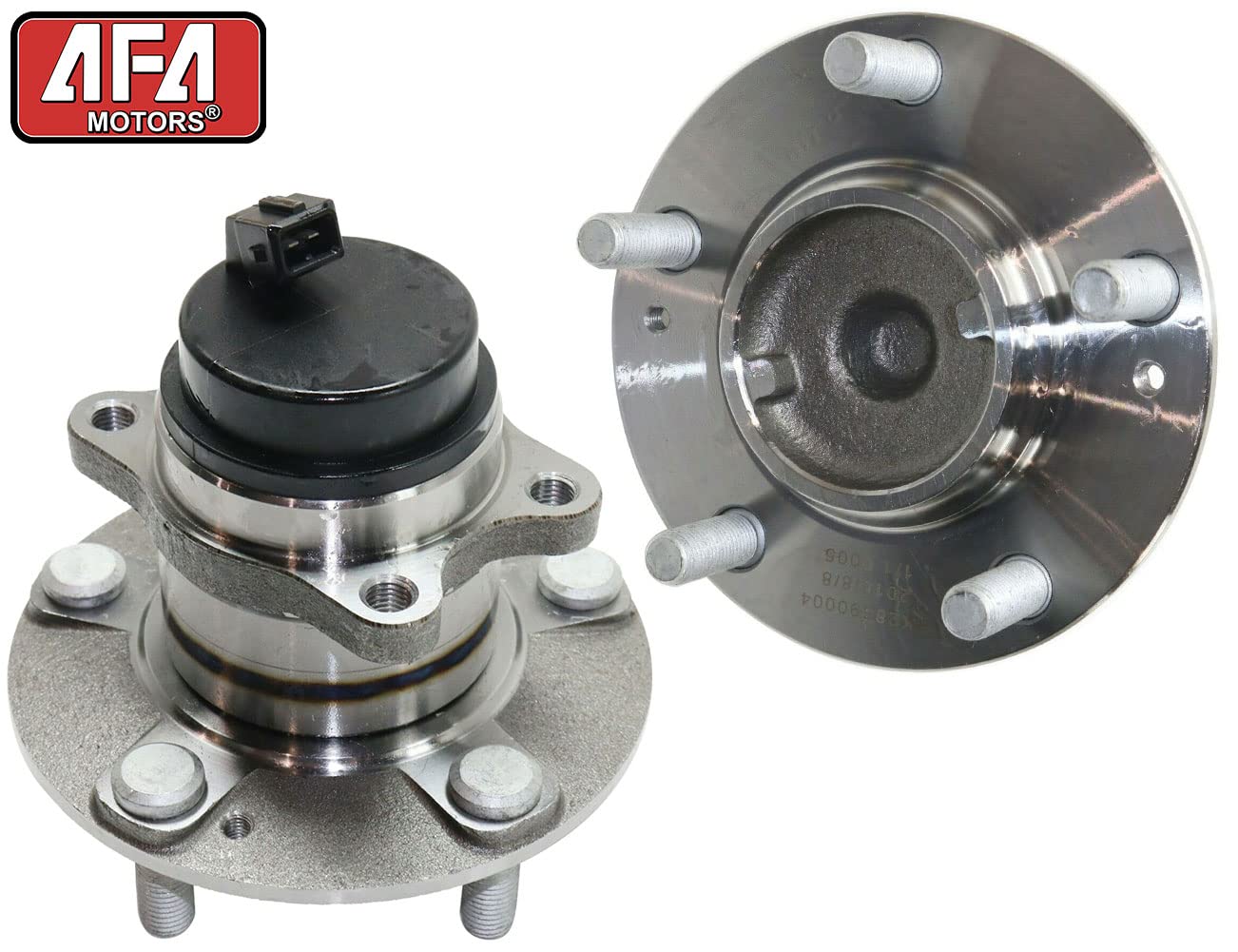 Afa Motors 512434 Rear Wheel Bearing Hub Assembly 5 Lugs Compatible with Kia Soul 2010-2013 Low-Runout Wheel Bearing w/ABS 2 Pack