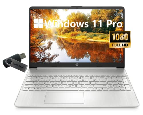 HP 15 Business Laptop Computer, 11th Gen Intel Core i5-1135G7, 15.6" FHD IPS Display, Windows 11 Pro, 12GB RAM, 512GB SSD, AC Smart pin, Wi-Fi, Bluetooth, HDMI, Tech Deal USB