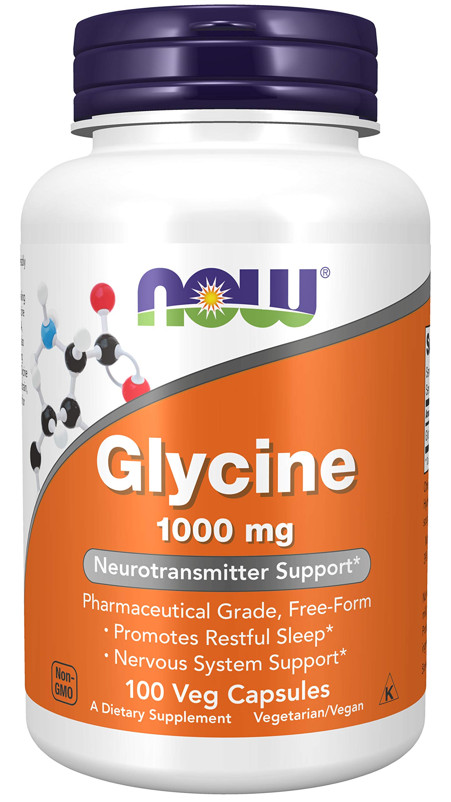 Now Glycine 1000 mg,100 Veg Capsules