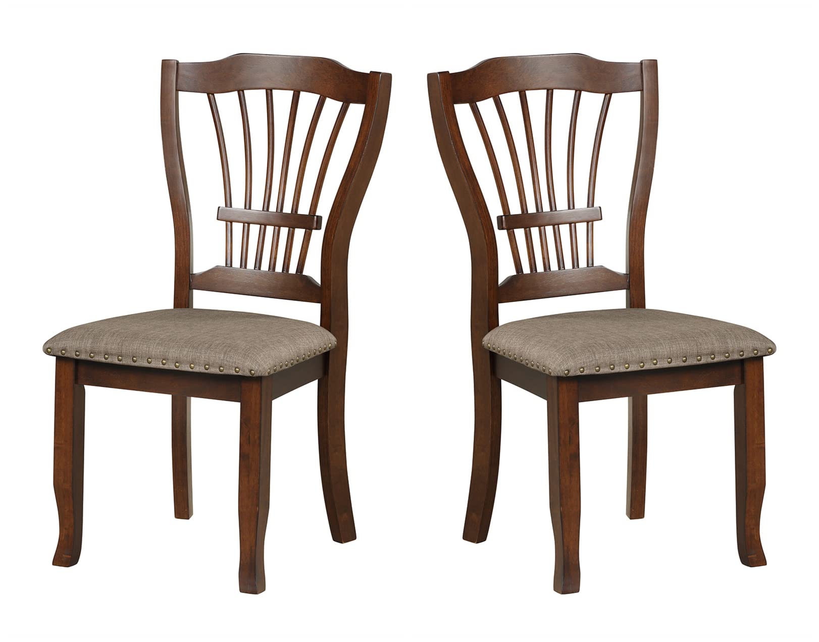 Liveasy Furniture Dining Room Set with Oval Extendable Dining Table and Chairs in Espresso (Dining for 6)