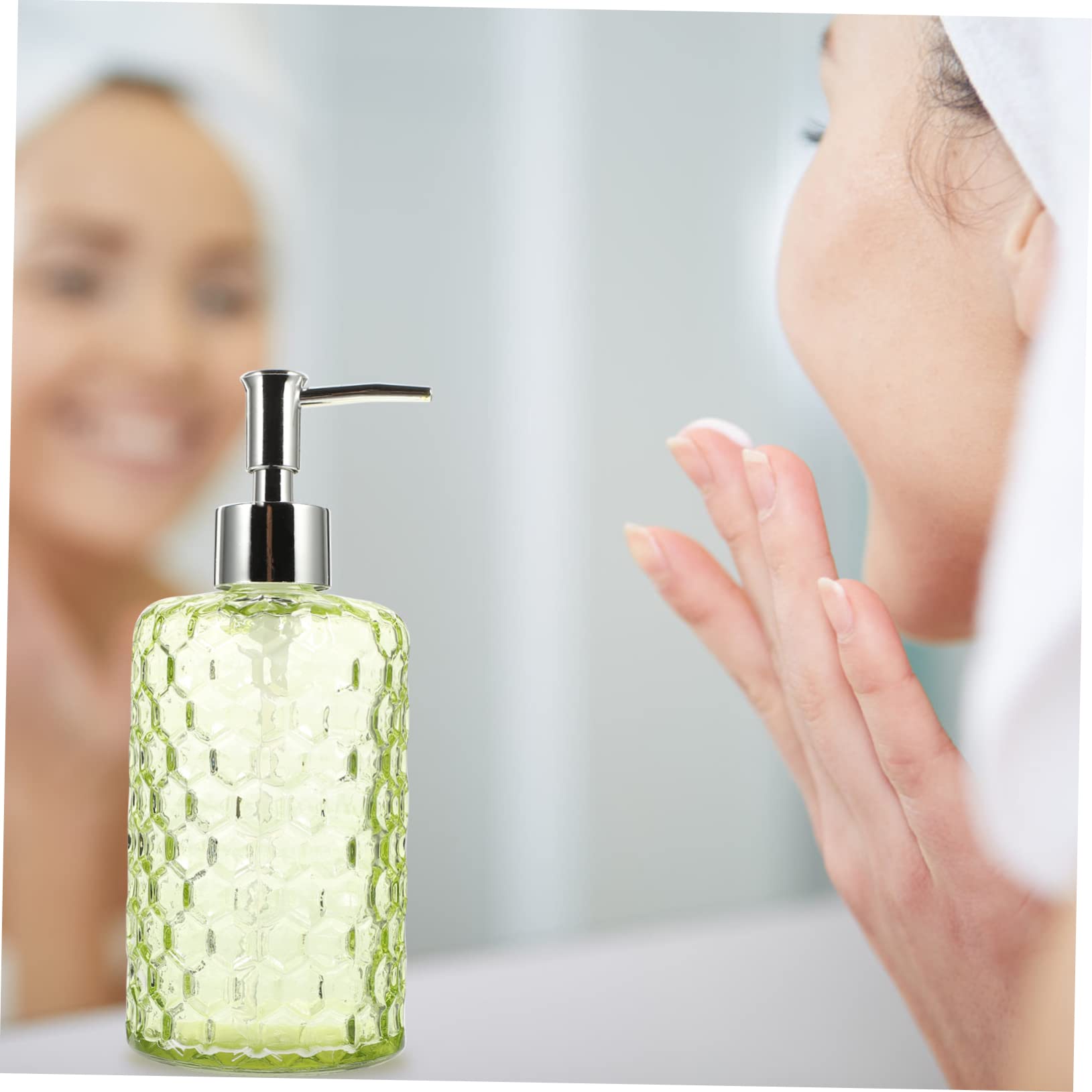 DRESSOOS Refillable Pump Bottle Glass Soap Dispenser for Hand Soap Shampoo Lotion