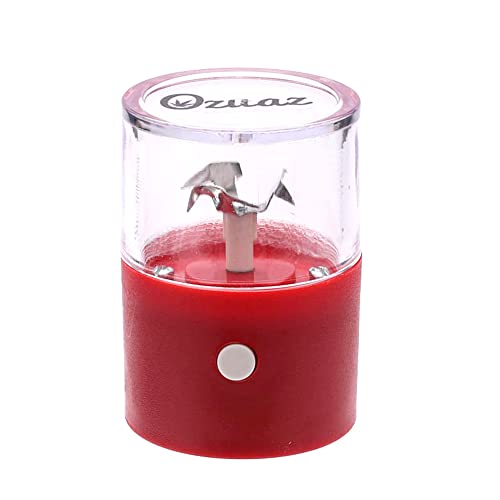 OZUAZ Lid Electric Plastic Grinder Herb Grinder, Blades Updated Spice Grinder, Electric Rechargeable Grinder with Transparent Chamber, High-efficiency, Portable and Waterproof coffee Grinder(Black)