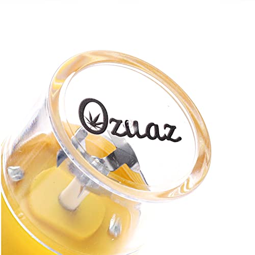 OZUAZ Lid Electric Plastic Grinder Herb Grinder, Blades Updated Spice Grinder, Electric Rechargeable Grinder with Transparent Chamber, High-efficiency, Portable and Waterproof coffee Grinder(Black)
