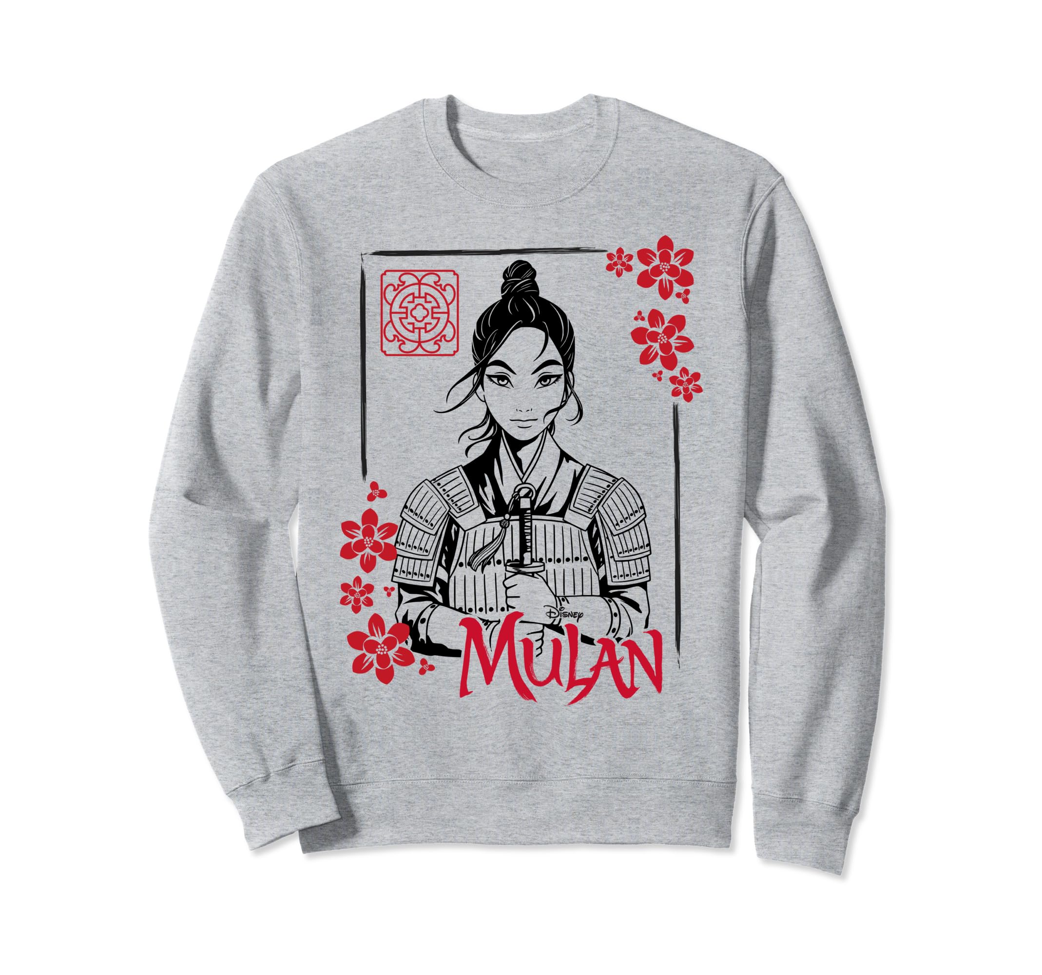 Disney Mulan Live Action Mulan Floral Ink Portrait Sweatshirt