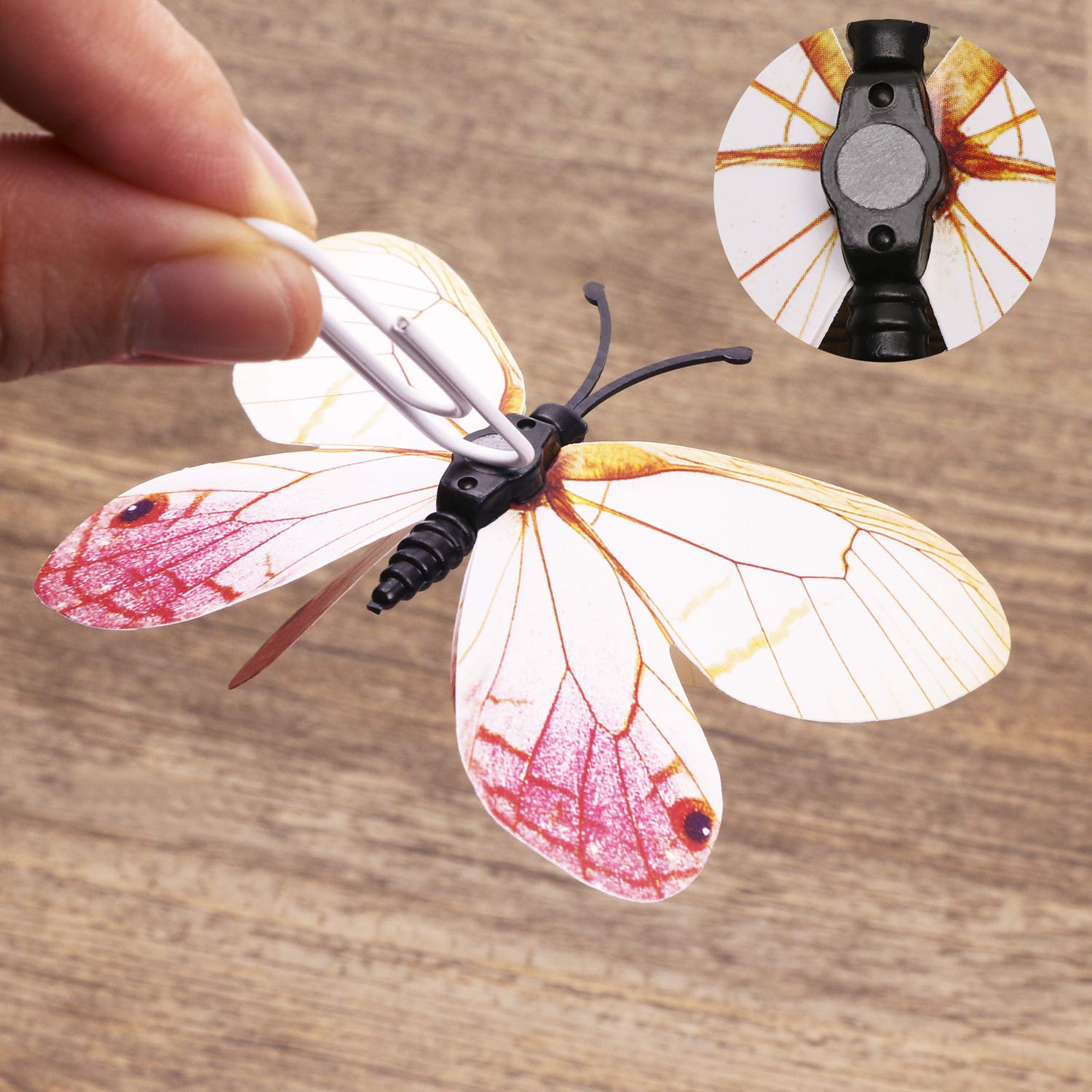 Tupalizy 12PCS Double Wings 3D Butterfly Wall Stickers Decals DIY Art Crafts Decorations for Windows Refrigerator Bedroom Classroom Bathroom Home Office Birthday Party Decors(Beige)