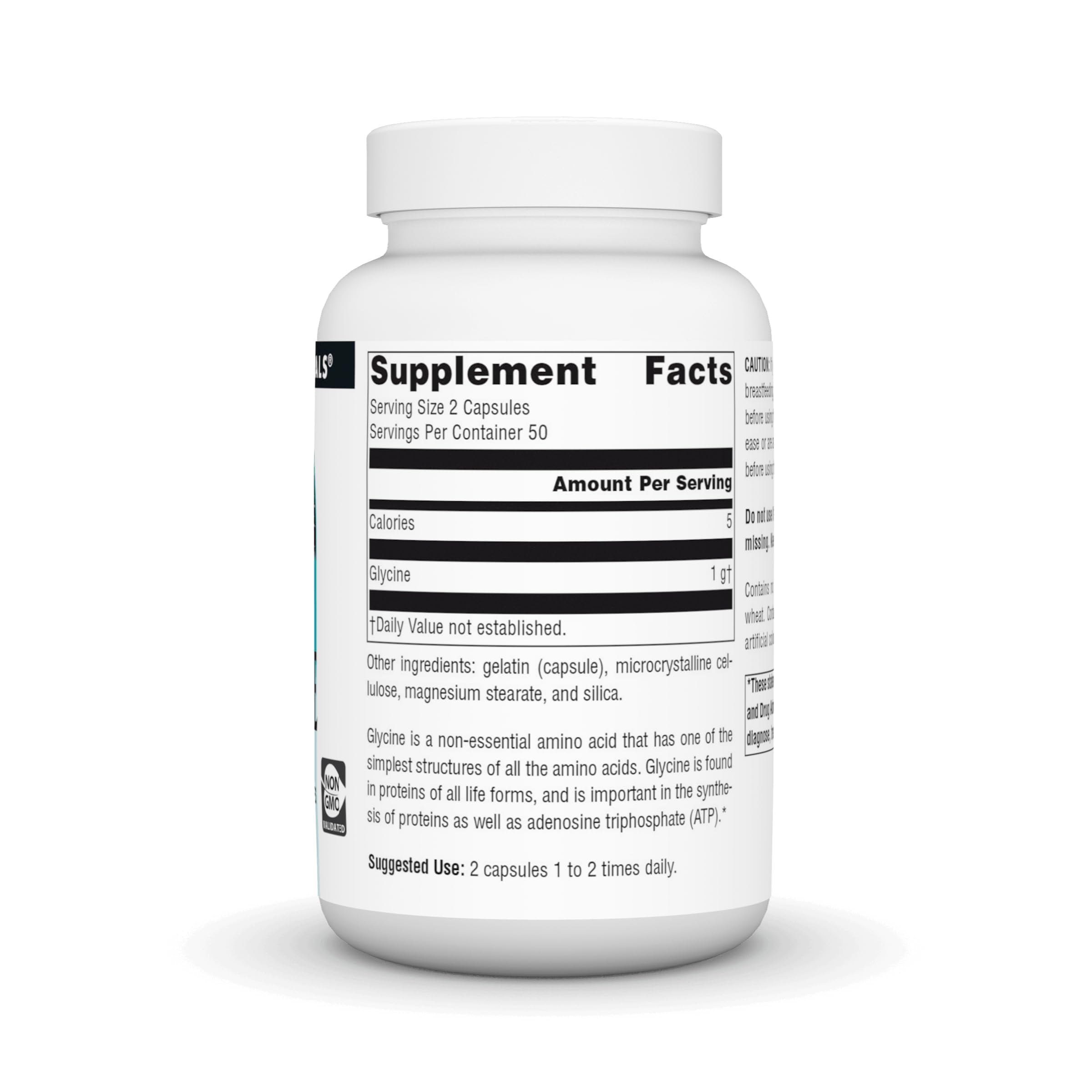 Source Naturals Glycine 500 mg Amino Acid Dietary Supplement - 100 Capsules