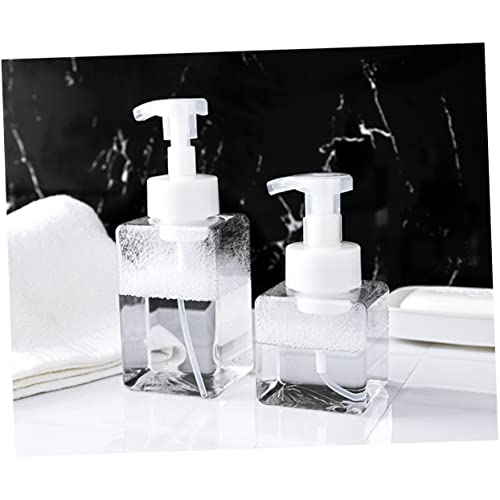 FOMIYES 6 Pcs Shampoo Pump Bottle Facial Refillable Dispenser Bottle Foam Pump Bottle Card Holder Keychain Cute Portable Soap Face Wash Empty Bottle Travel Sparkling Bottle Push Type