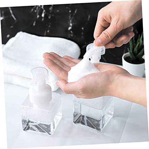 FOMIYES 6 Pcs Shampoo Pump Bottle Facial Refillable Dispenser Bottle Foam Pump Bottle Card Holder Keychain Cute Portable Soap Face Wash Empty Bottle Travel Sparkling Bottle Push Type