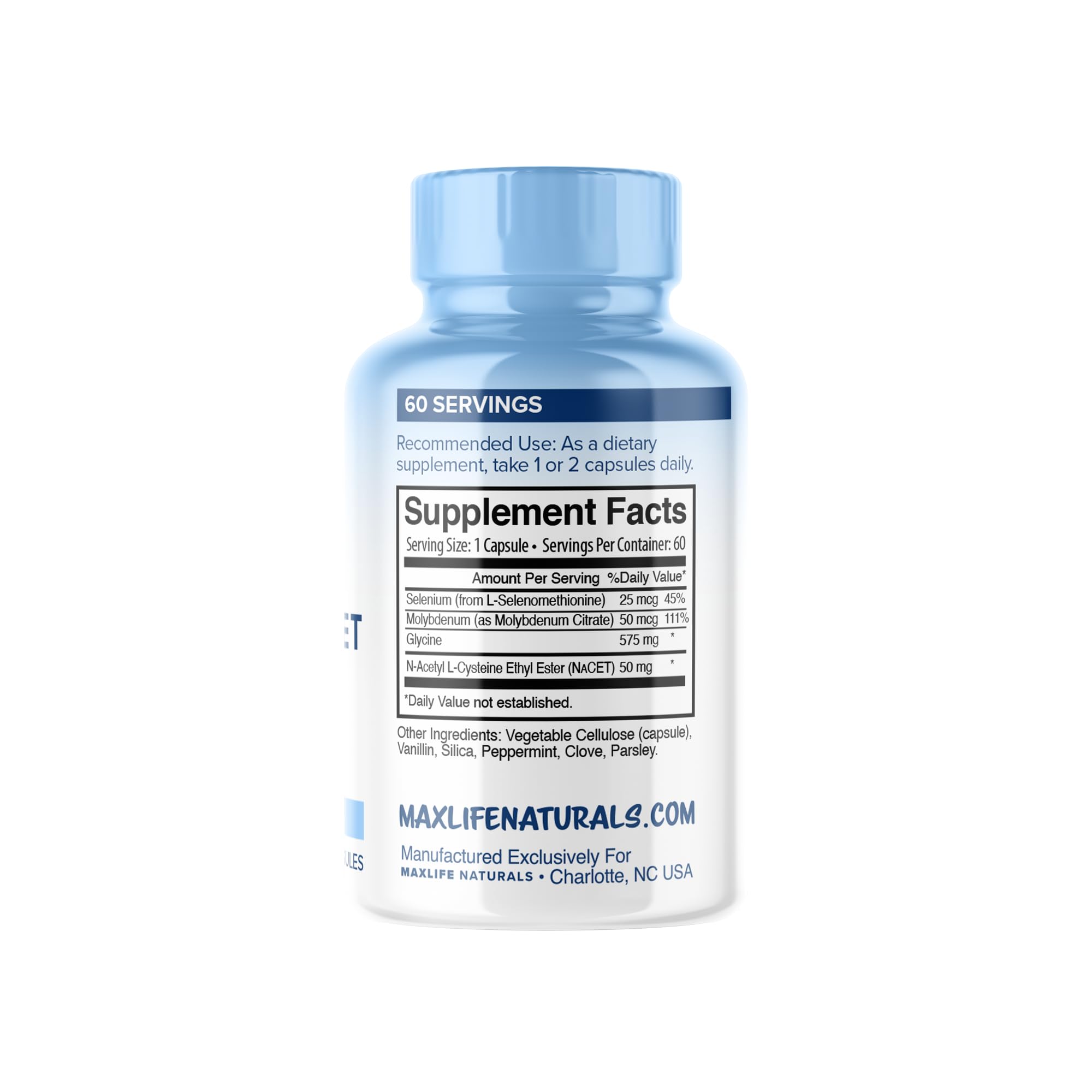 Neuro NACET - N-Acetyl Cysteine Ethyl Ester - 20x More Bioavailable Than NAC 1000mg - 10x Higher Glutathione Boost Over Liposomal Glutathione - NAC Ethyl Ester with Glycine, Selenium, Brain Support