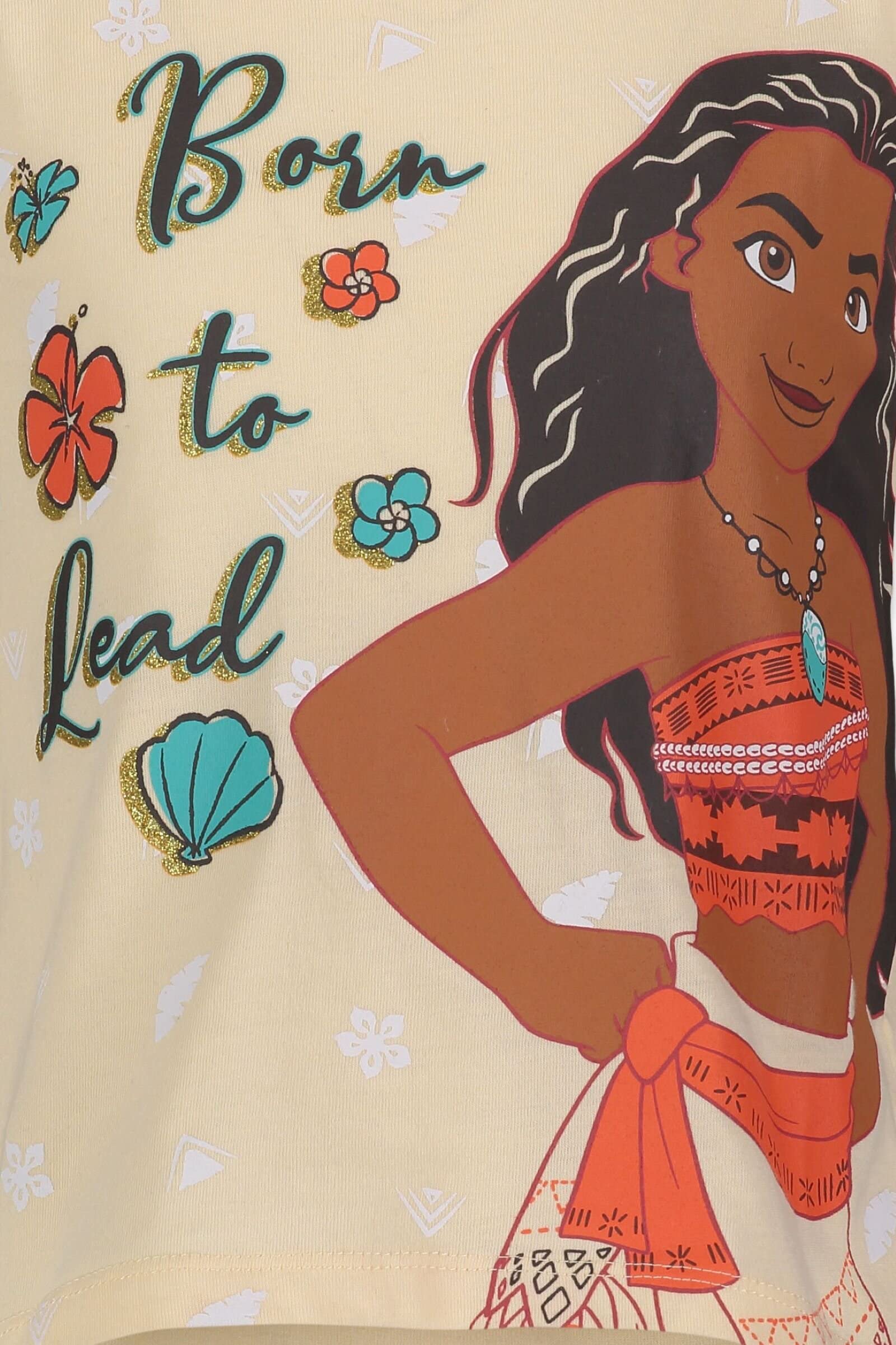 Princess Mulan Tiana Rapunzel Moana Big Girls 4 Pack T-Shirts 14-16