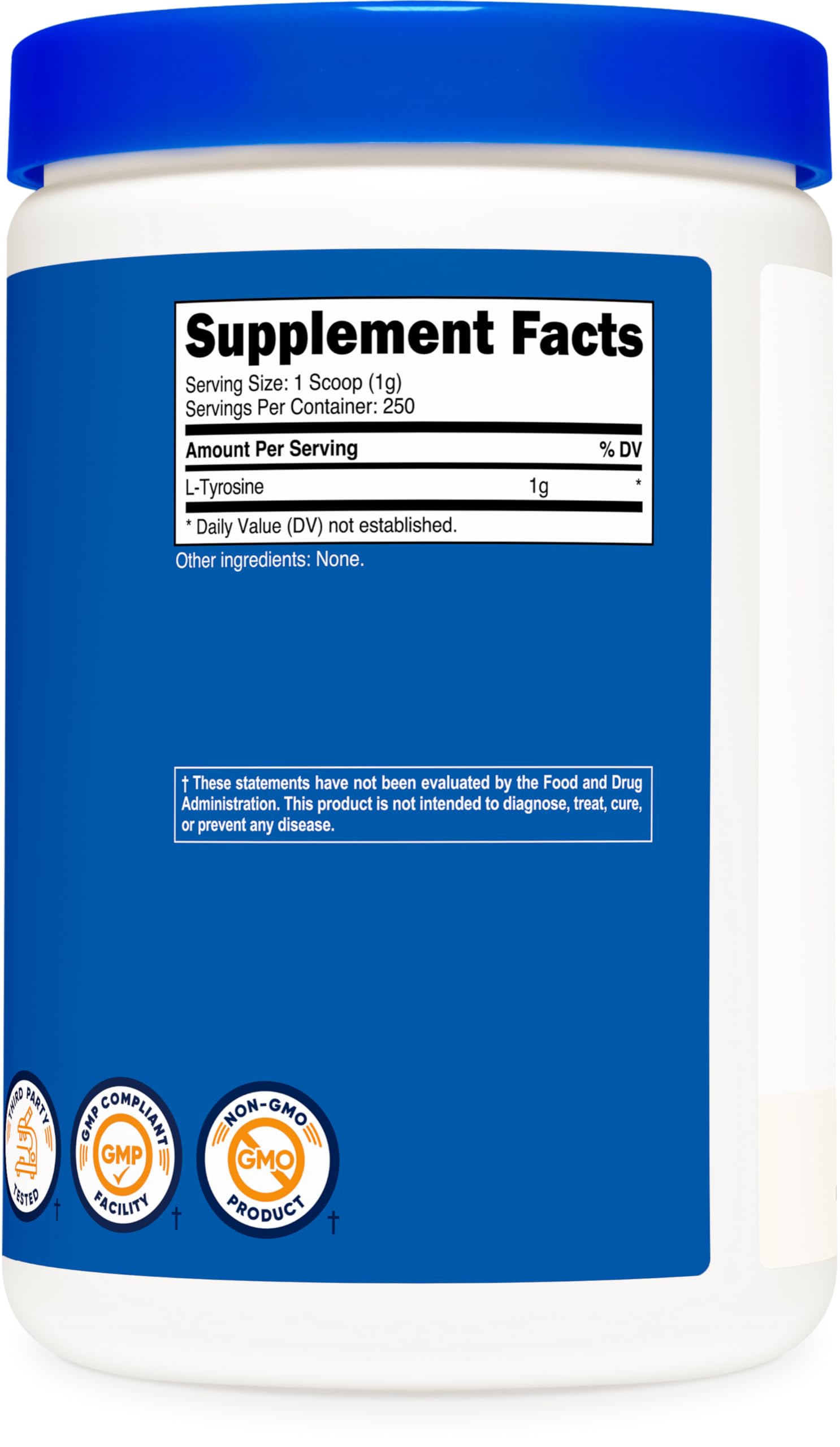 Nutricost L-Tyrosine Powder 250 Grams - Pure L-Tyrosine Powder 1000mg Per Serving