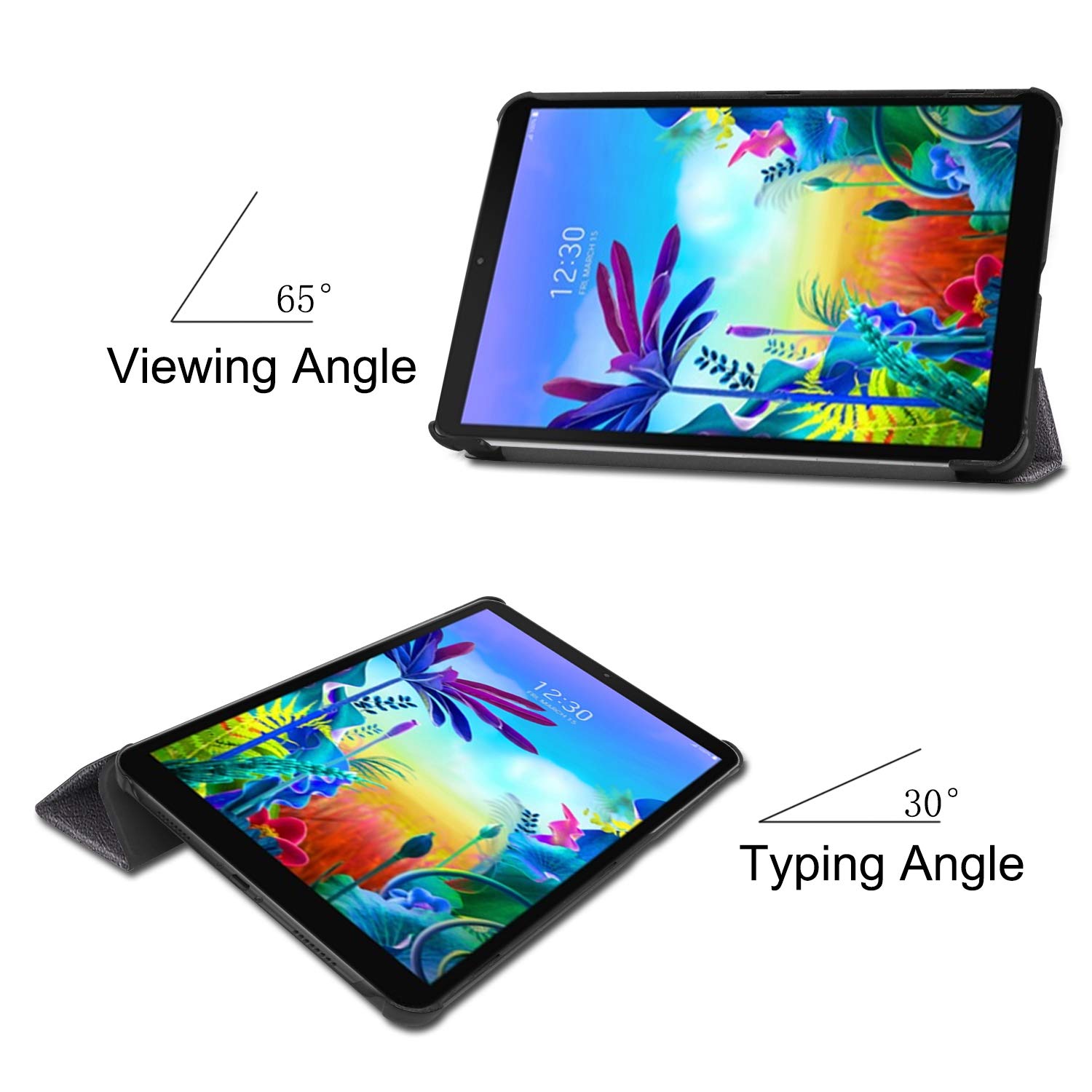 Gylint for LG G Pad 5 10.1 Case, Smart Case Trifold Stand Slim Lightweight Case Cover for LG G Pad 5 10.1 Inches Tablet 2019 Release, Model:LM-T600L, T600L Moon Cat
