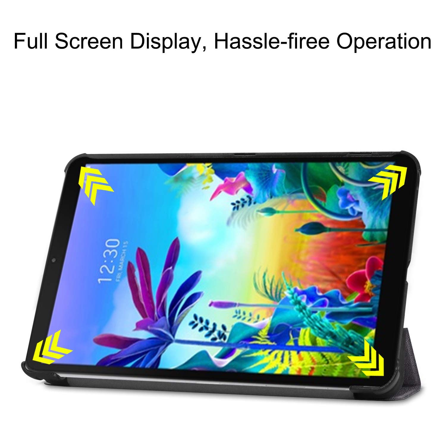 Gylint for LG G Pad 5 10.1 Case, Smart Case Trifold Stand Slim Lightweight Case Cover for LG G Pad 5 10.1 Inches Tablet 2019 Release, Model:LM-T600L, T600L Moon Cat