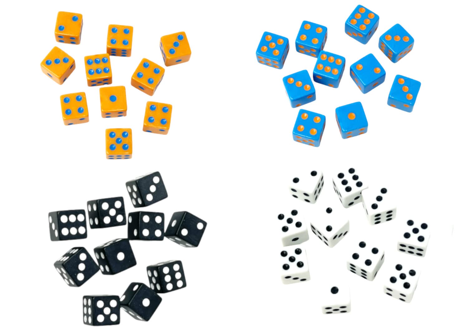 Regal Games Velocity Dice Game Set with Case - Square Dice Colored Set for Family Game Night - 2 to 4 Player (40 Dices)