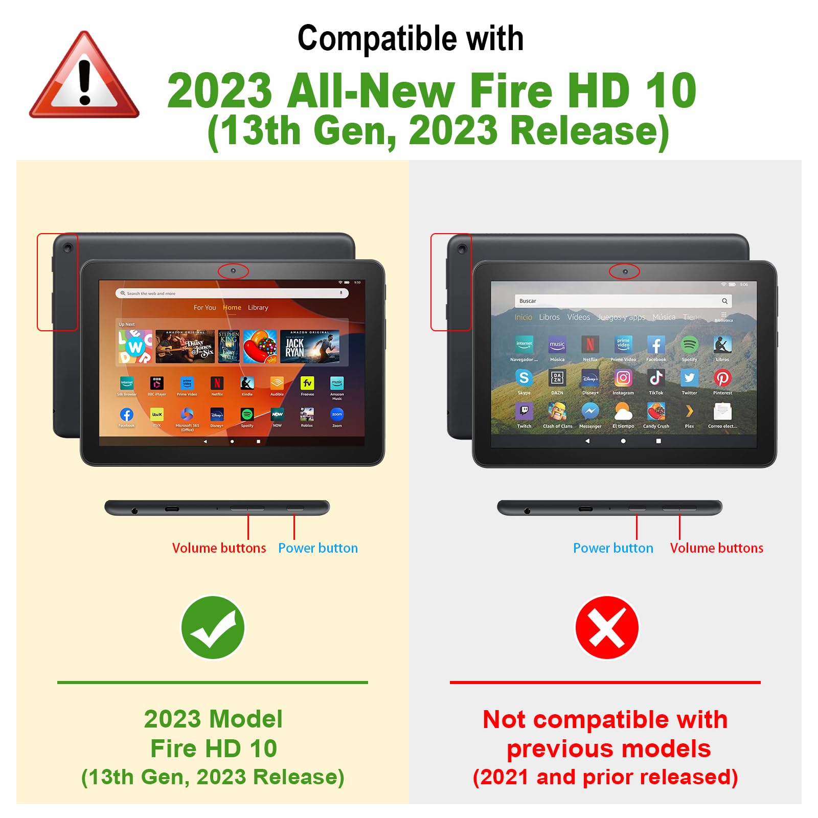 Fintie Shockproof Case for All-New Fire HD 10 Tablet (13th Generation 10.1", 2023 Release), [Tuatara] Rugged Unibody Hybrid Bumper Kickstand Cover with Built-in Screen Protector, Sage Green