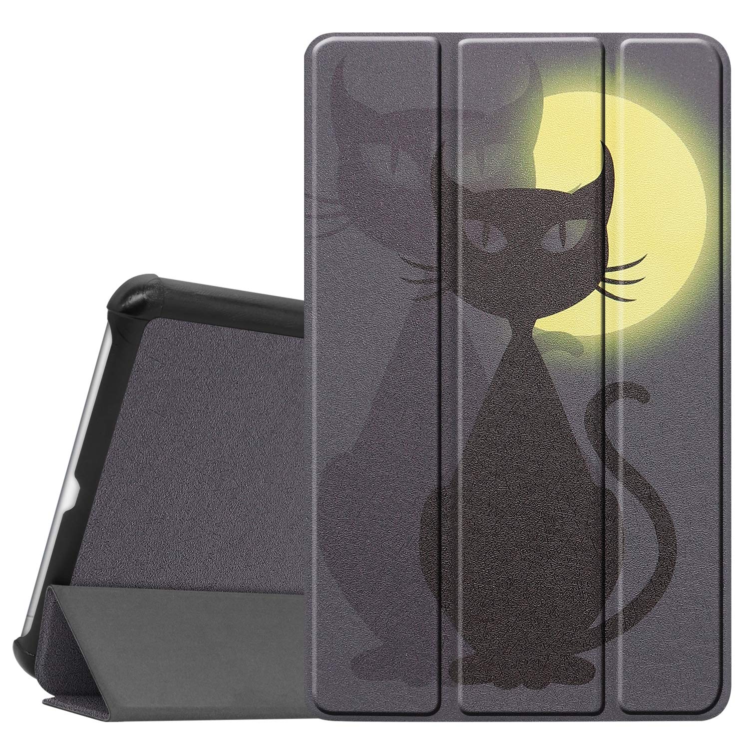 Gylint for LG G Pad 5 10.1 Case, Smart Case Trifold Stand Slim Lightweight Case Cover for LG G Pad 5 10.1 Inches Tablet 2019 Release, Model:LM-T600L, T600L Moon Cat