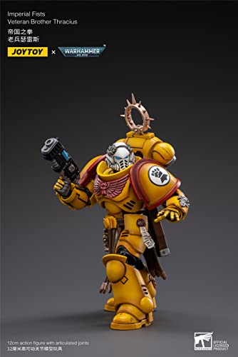 HiPlay JoyToy × Warhammer 40K Officially Licensed 1/18 Scale Science-Fiction Action Figures Full Set Series -Imperial Fists Veteran Brother Thracius