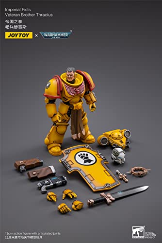 HiPlay JoyToy × Warhammer 40K Officially Licensed 1/18 Scale Science-Fiction Action Figures Full Set Series -Imperial Fists Veteran Brother Thracius