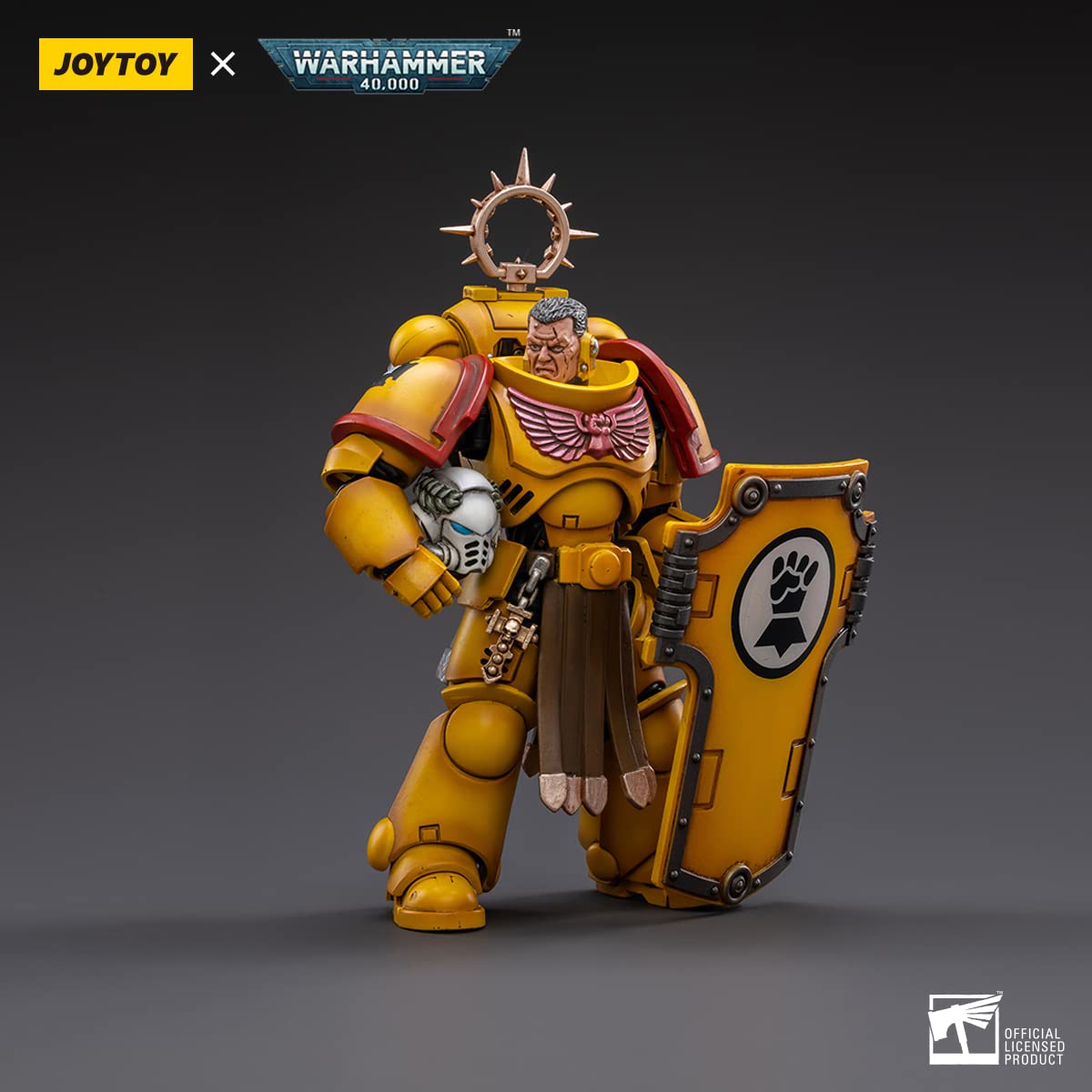 JOYTOY Warhammer 40,000 1/18 Action Figure Imperial Fists Veteran Brother Thracius Model(5.1Inch)