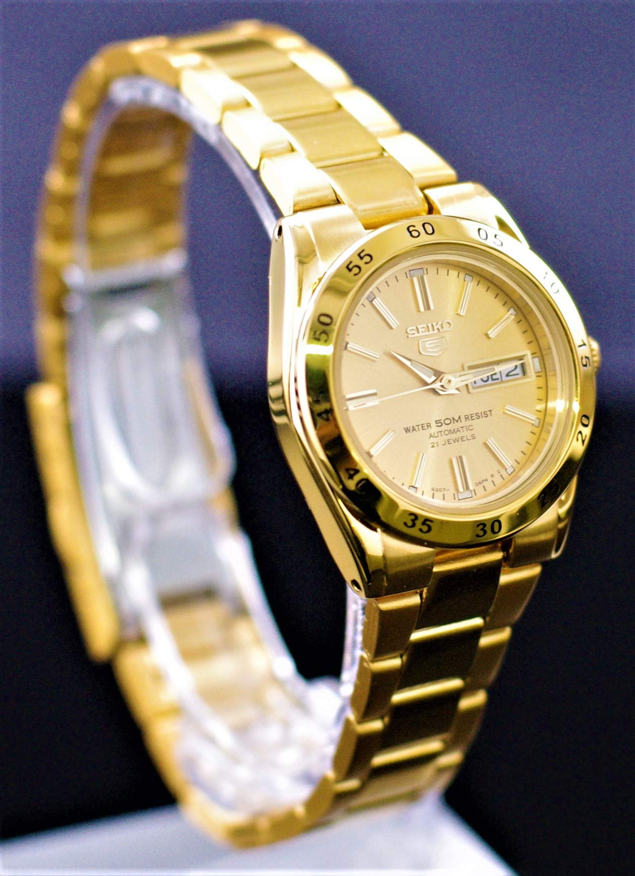 SEIKO 5 Sports Automatic Gold Dial Ladies Watch SYMG44K1