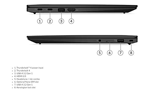 Latest Lenovo ThinkPad X1 Carbon Gen 9 14" FHD+ Ultrabook, 11th gen i7-1185G7, 16 GB DDR4,512 GB SSD, Intel Iris Xe Graphics, Fingerprint Reader, Win 10 Pro (20XW003KUS), Black
