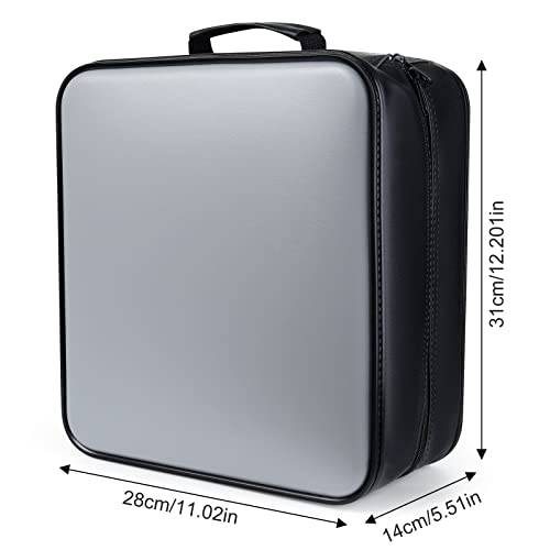 TIMCORR CD Case DVD Storage Case: 432 Capacity Hard Plastic DVD Case Holder Organizer Portable CD Wallet Binder Disc Holder Folder Blu Ray Album Sleeves for Car Home Travel | Audio Music (Grey)