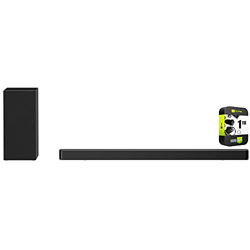 LG SN6Y 3.1 Channel High Res Audio Sound Bar with DTS Virtual:X Bundle with 1 YR CPS Enhanced Protection Pack