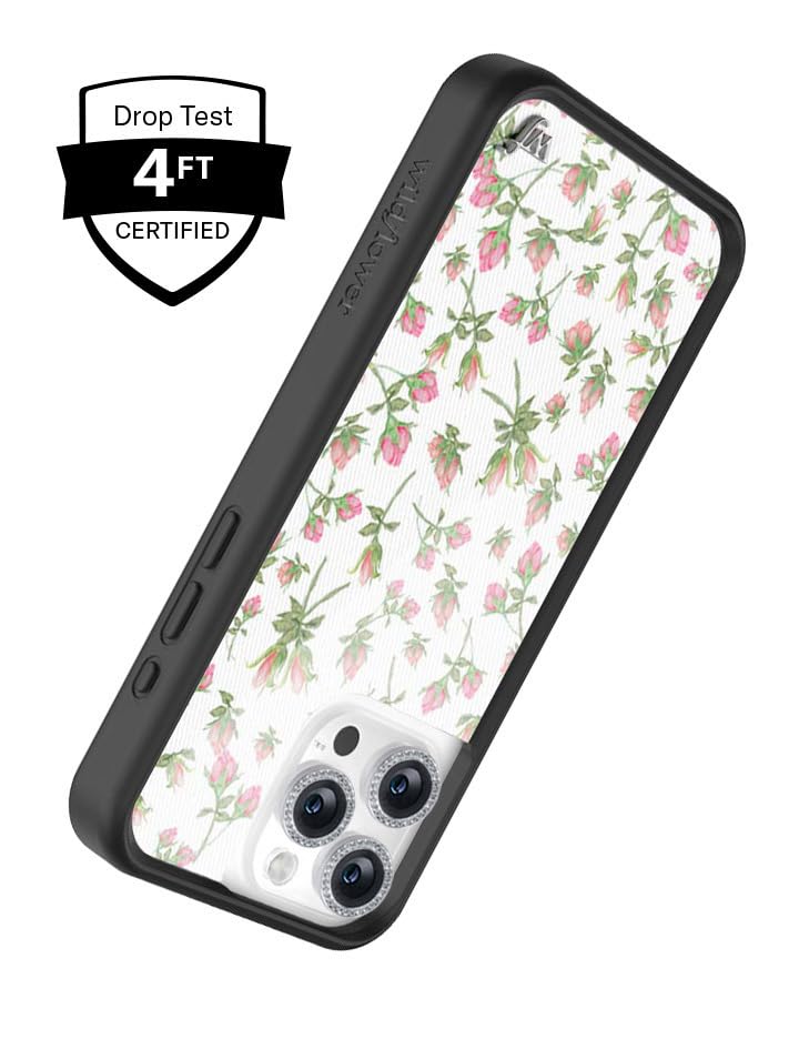 Wildflower Cases - Ice Skates Case, Compatible with Apple iPhone 14 Pro | Blue, Coquette, White, Bows, Trendy, Gift - Protective Black Bumper, 4ft Drop Test Certified, Women Owned Small Business