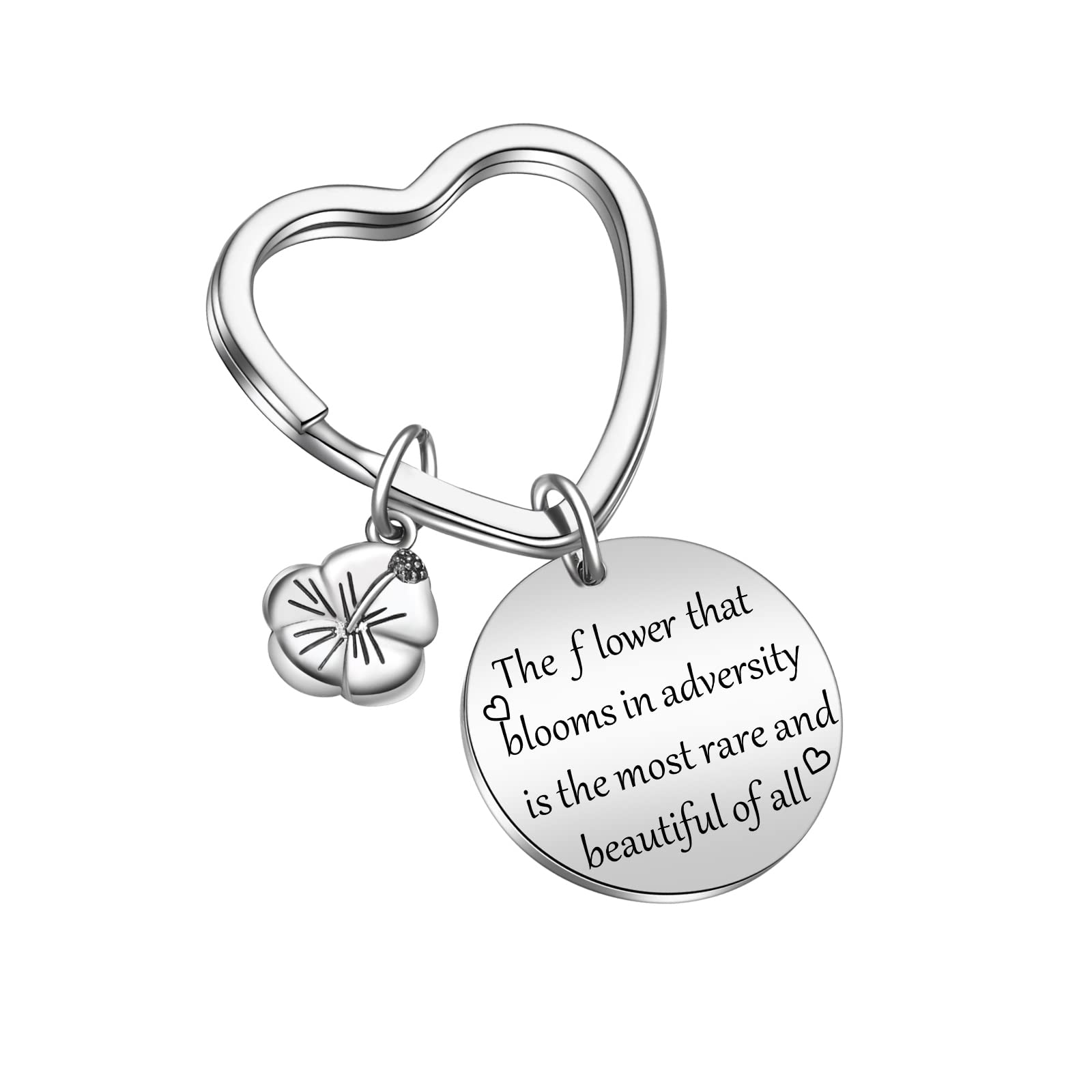 JIUSHUN Mulan inspired Jewelry Mulan Quote Jewelry Daily Reminder Jewelry encouragement Gift Flower Jewelry Motivational Keychain Inspirational Jewelry Motivational Jewelry