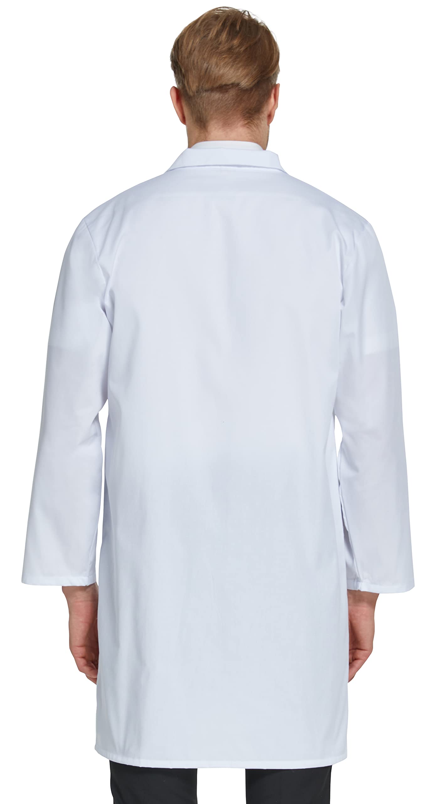 VOGRYE Professional Lab Coat for Men Women Long Sleeve, White, Unisex L