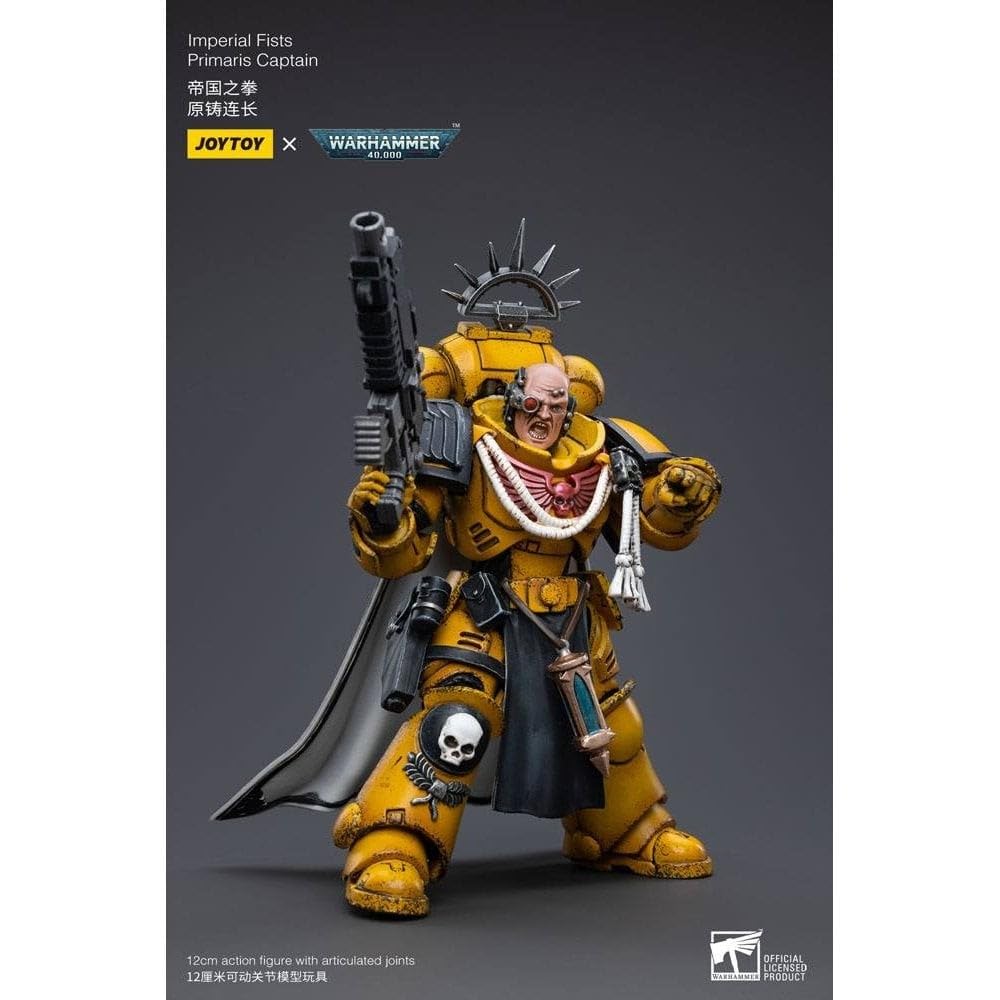 BLOOMAGE JOYTOY (BEIJING) TECH Warhammer 40k: Imperial Fists Primaris Captain 1:18 Scale Figure