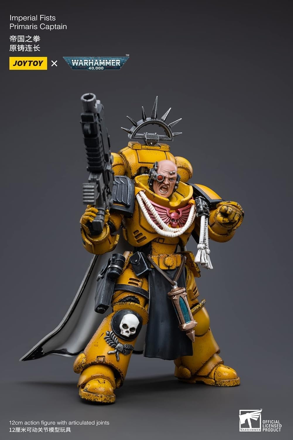 BLOOMAGE JOYTOY (BEIJING) TECH Warhammer 40k: Imperial Fists Primaris Captain 1:18 Scale Figure