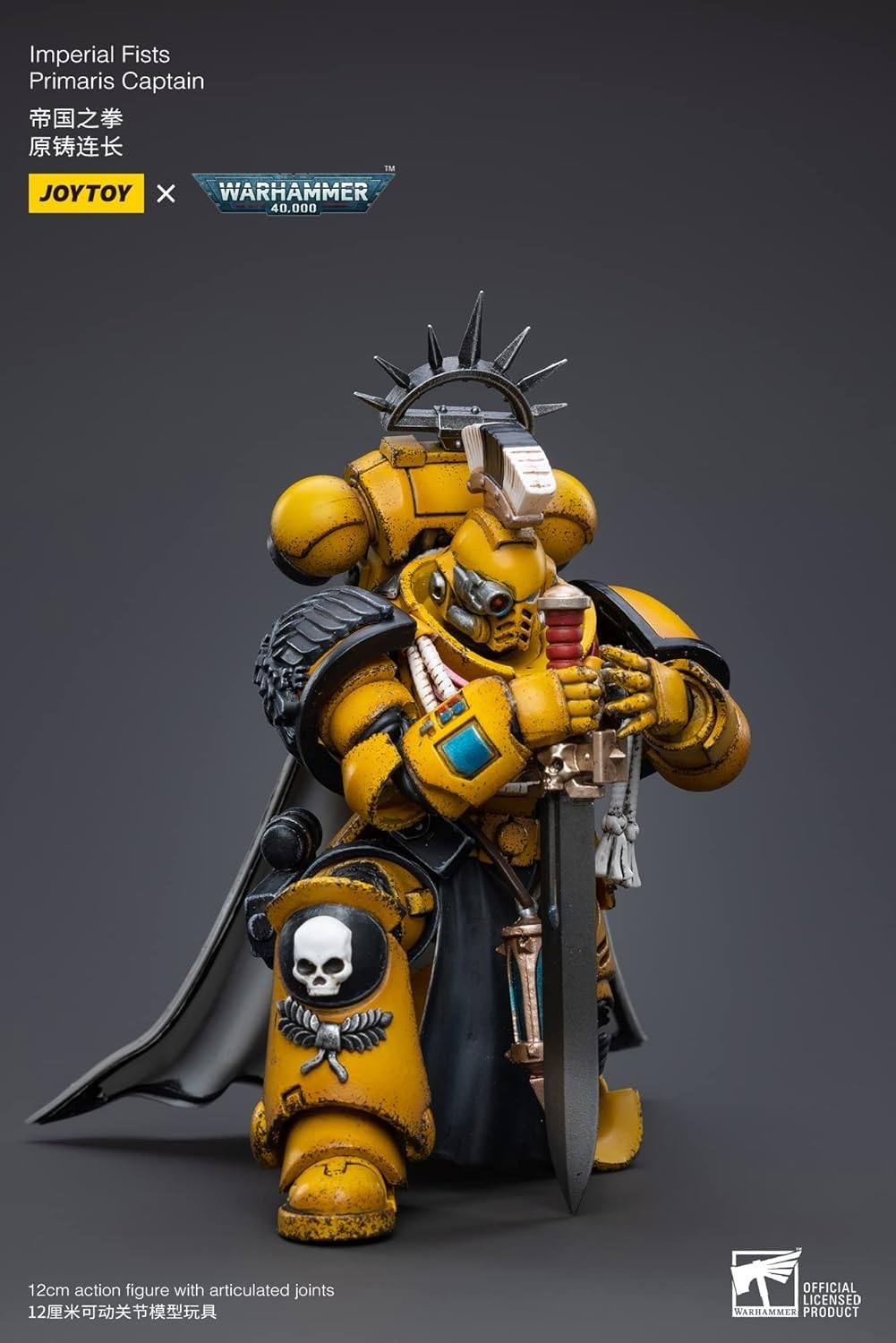 BLOOMAGE JOYTOY (BEIJING) TECH Warhammer 40k: Imperial Fists Primaris Captain 1:18 Scale Figure