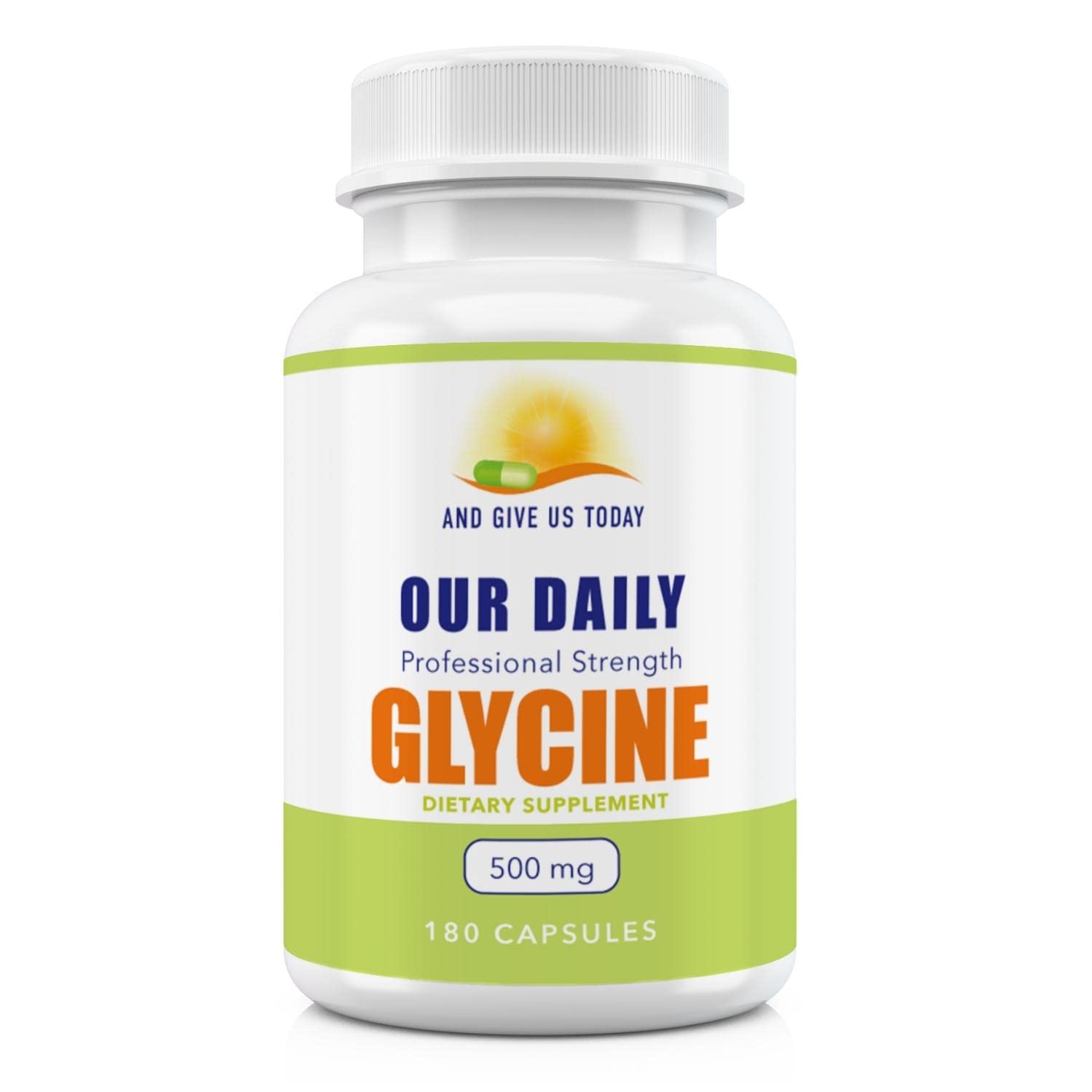 Our Daily Vites Glycine Supplement - Pure 500mg Amino Acid Supplement - 180 Capsules