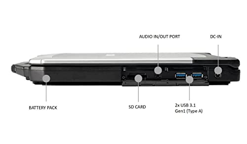 Durabook S15AB Rugged Laptop MIL-STD-810G, Intel Core i7-8565U up to 4.6 GHz, 15” FHD (1920 x1080) Non-Touch Sunlight Readable, 16GB DDR4, 512GB SSD, Webcam, Windows 10 Pro