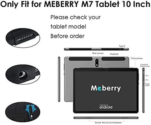 HLWQ Case for MEBERRY M7 Tablet 10 Inch/AOYODKG A22 10/Pavoma 10 G3/Llltrade 10, Anti-Slip Soft Silicone Case with Stand (Black)