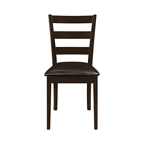 Liveasy Furniture Dining Room Table Set for 6, Kitchen Table with Bench and Chairs Set (Set of 6) Dinette Table with Chairs and Bench (Ladder-Back)