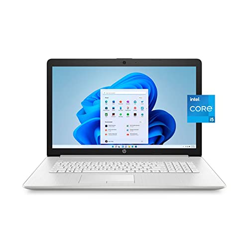2022 HP 17.3" FHD IPS Display Laptop Computer, 11th Intel Core i5-1135G7 Processor, 32GB RAM, 2TB SSD, Backlit Keyboard, Intel Iris Xe Graphics, HD Webcam, Windows 10, Silver, 32GB SnowBell USB Card