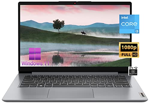 Lenovo 2023 Flagship IdeaPad 3i Laptop 14" FHD Screen, Dual-core Intel i3-1115G4 Processor (Upto 4.10 GHz), 8GB RAM, 128GB NVMe SSD, Wi-Fi 6, Bluetooth, 4-in-1 Card Reader, Win 11 S+HubxcelAccessory