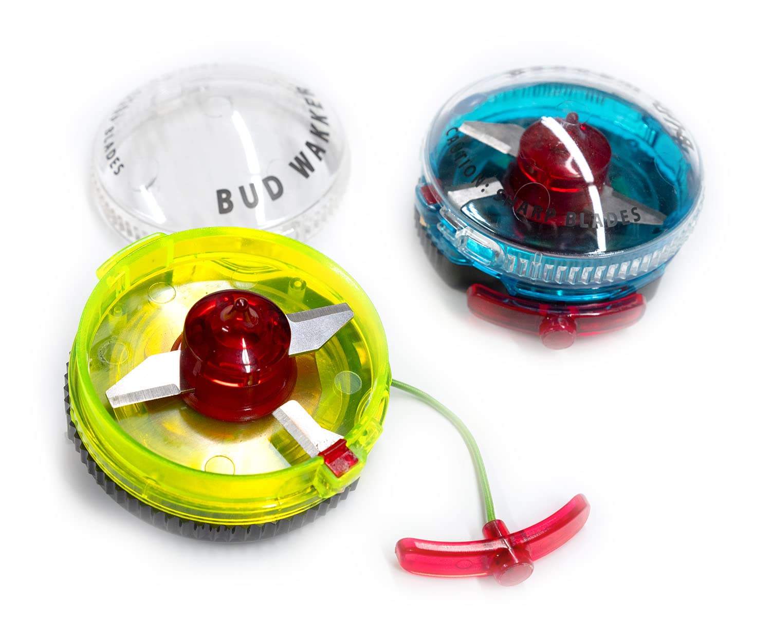 Bud Wakker Herb Grinder. Manually operated Herb and spice grinder with unique pull-cord design for fast easy grinding with no clogging. Grind herbs, soft spices, garnishes, medical herbs. (Green).