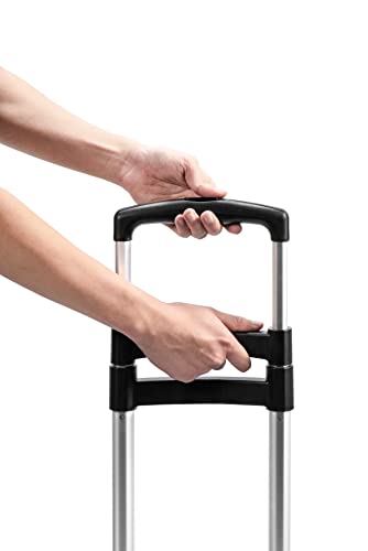 Caflower Folding Hand Truck,Sliver Aluminium Portable Folding Trolley with 3-Position Folding Pulley Handles, Load Capacity 175 lbs for Home, Office and Travel Use.Rubber Wheels