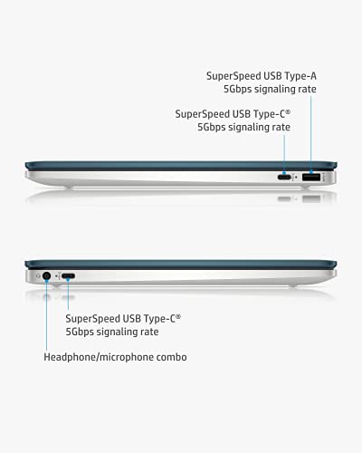 HP Chromebook 14 Laptop, Intel Celeron Processor, 4 GB RAM, 32 GB eMMC, 14” HD (1366 x 768) Touchscreen, Chrome OS, Webcam & Dual Mics, Work, Entertainment, Long Battery Life (14a-na0150nr, 2021)