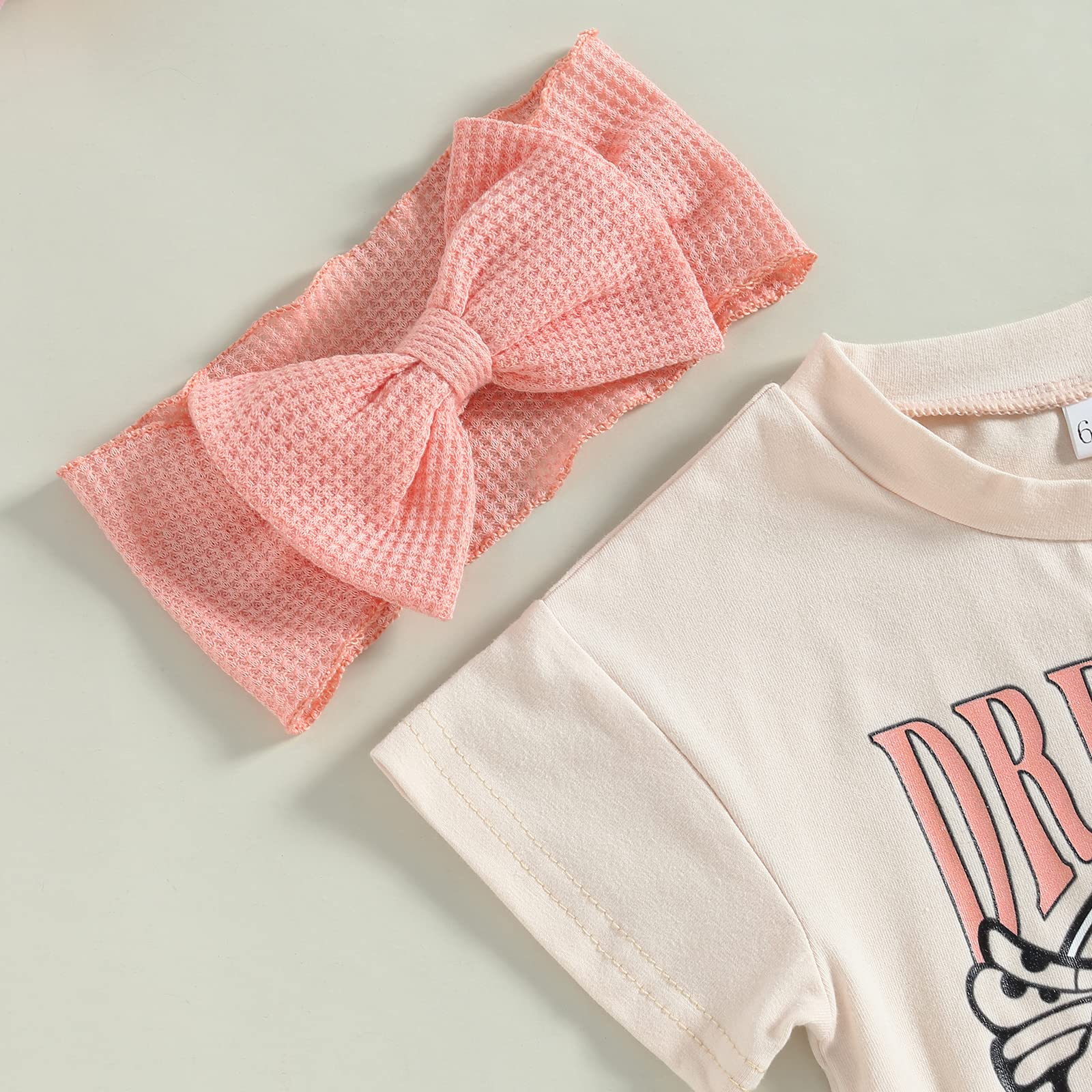 sdghg 0-18M Infant Baby Girl Short Sleeve Romper Spring Summer Bodysuit Headband Romper Butterfly Jumpsuit Bubble Bodysuit (Apricot, 0-3 Months)