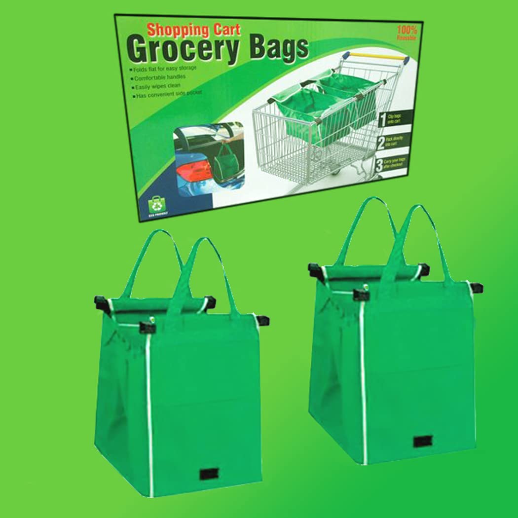 Kole Imports 2-Pc Reusable Shopping Cart Grocery Bags