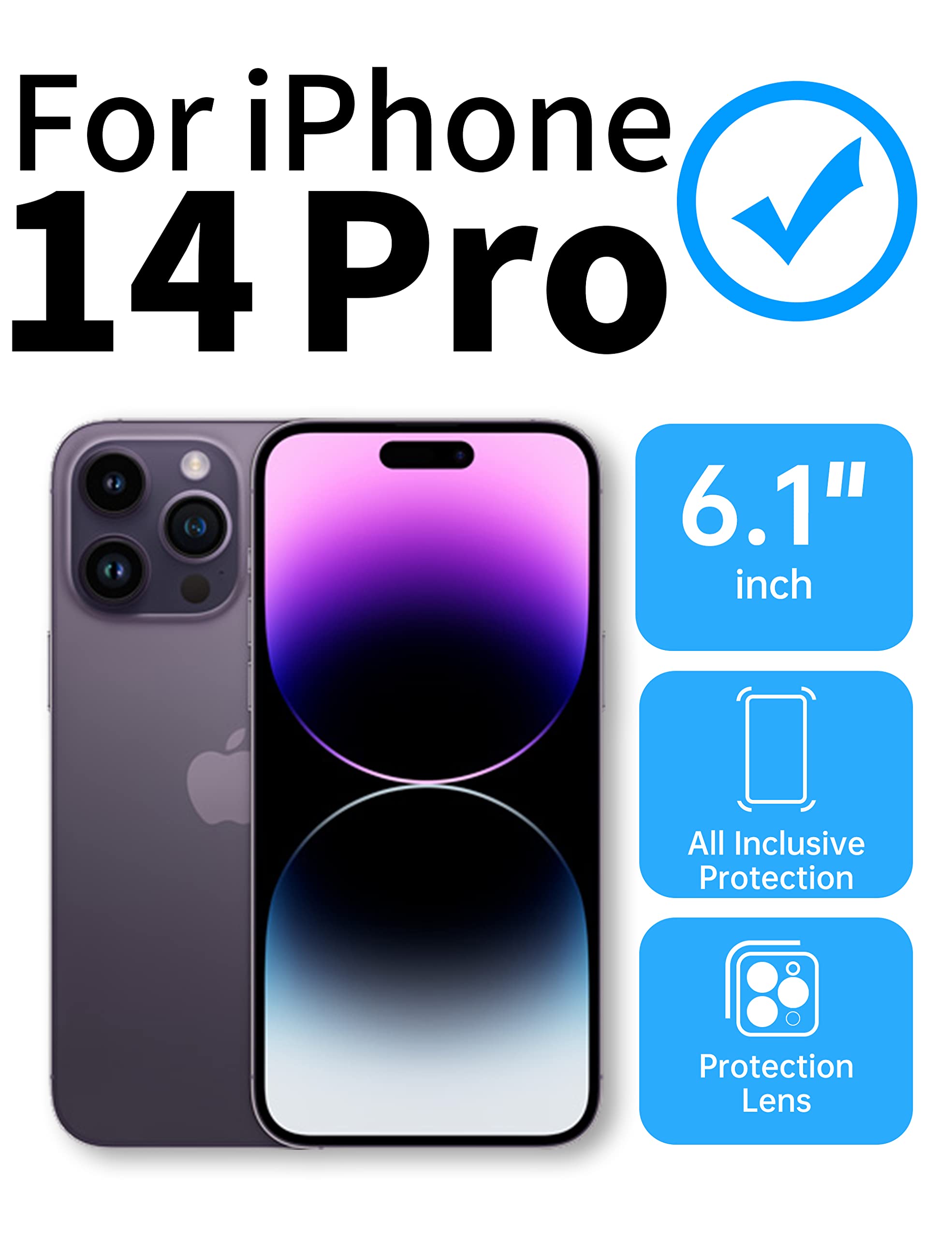 Kakalux[for iPhone 14Pro Phone case,Magnetic case for iPhone 14Pro,magsafe Compatible,with airbag Protection at All Four Corners and Military Grade Drop Protection for iPhone 14Pro(6.1'')-Clear.