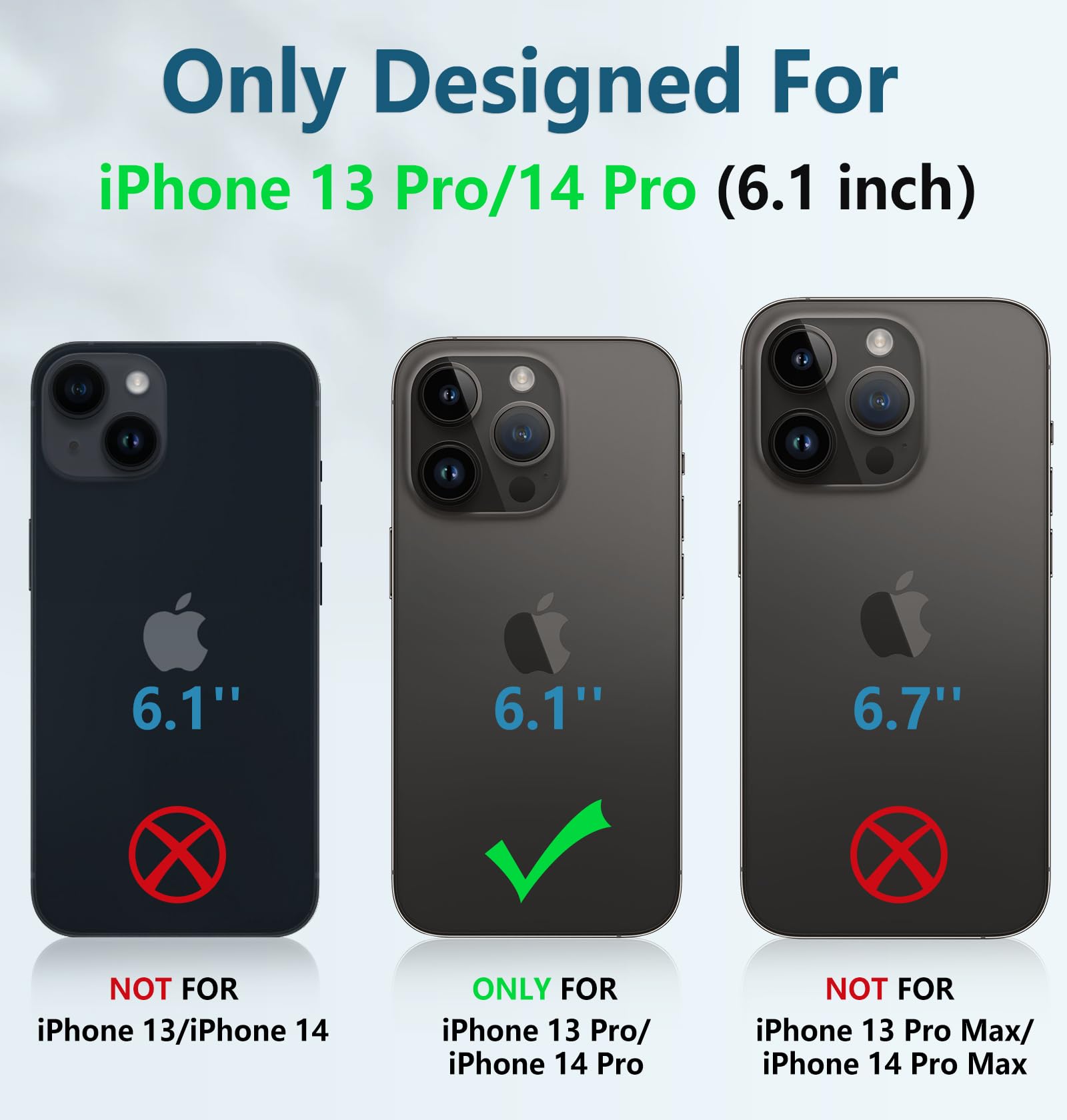 FNTCASE for iPhone 14-Pro Phone Case: Military Grade Drop Proof 13 Pro & 14 Pro Cases Mobile Cover with Kickstand & Slide | Rugged Shockproof Protective Cell Phonecase for Apple 14pro/13pro 6.1''