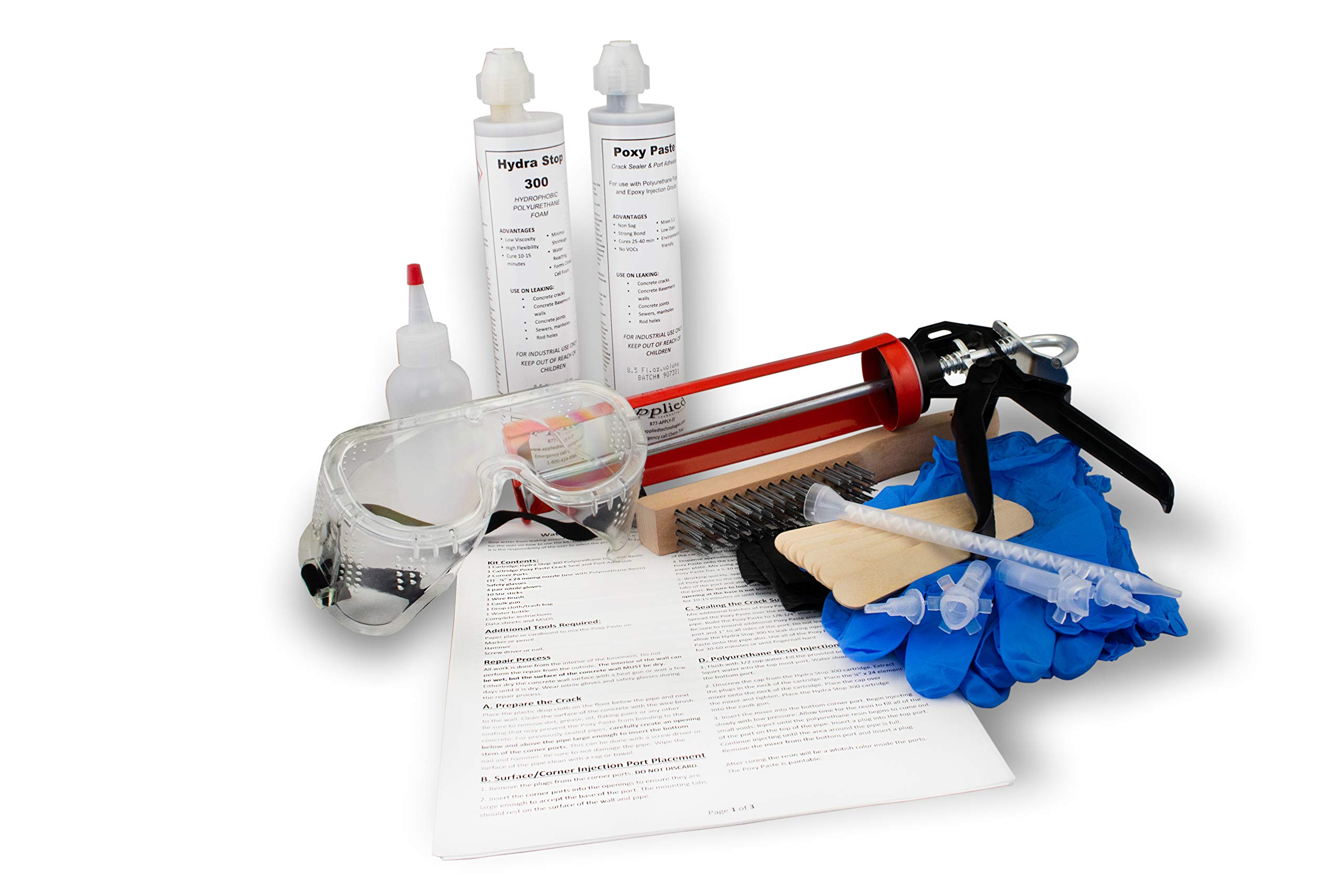 Waterline, Pipe and Penetration Leak Kit-Stop Leaks Around The Water Supply Line of Your Home. for Concrete Basement Walls